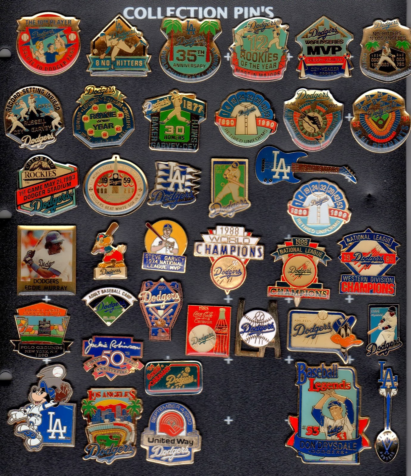 Baseball Pin Collection Display Collecting : Mlb Team Club Baseball Pin