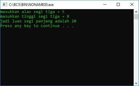 Program menghitung luas segitiga dengan menggunakan bahasa c++ - bocah ngoding