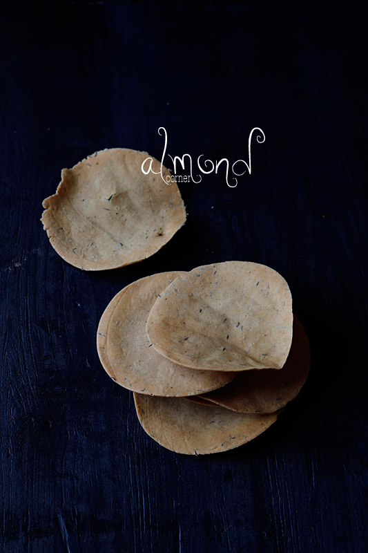 Almond Corner: Pumpkin curry and homemade papadums