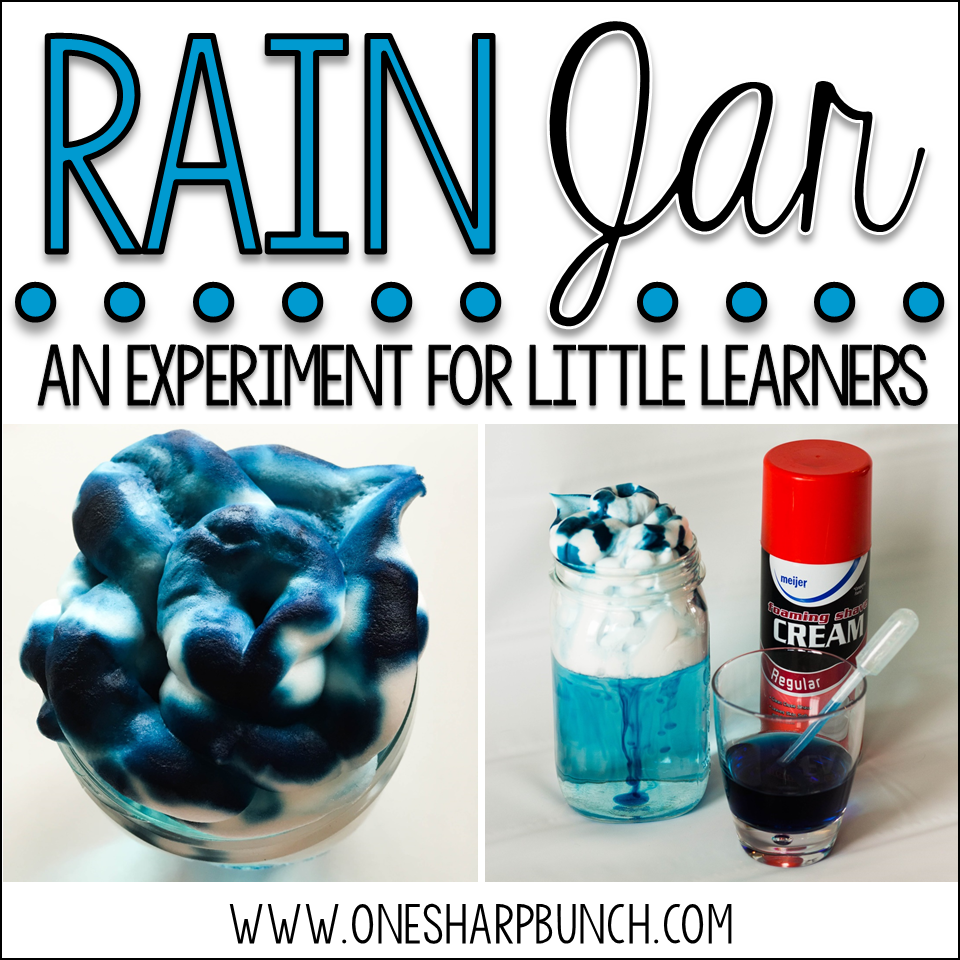 Down Comes the Rain: A Rain Experiment for Kids - One Sharp Bunch