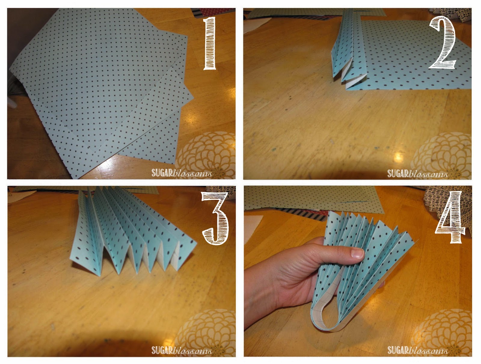 Sweet Sugar Blossoms DIY Paper Fans Sweet Sugar Blossoms DIY Paper Fans
