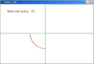 C PROGRAMMING: C PROGRAM TO DRAW CIRCLE IN THIRD QUADRANT IN CLOCKWISE ...