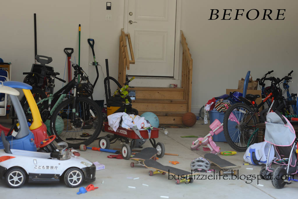 A busy lizzie life: Time to get Organized: Garage clean up in 30 minutes