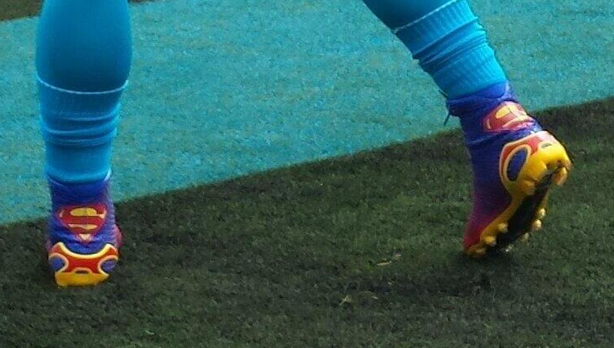 NWK to MIA: Cam Newton Is Rocking Some Superman Cleats