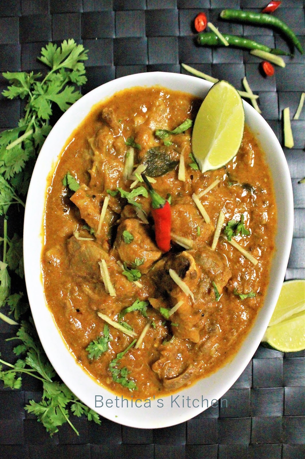 Bethica's Kitchen Flavours: Ginger Mutton Angara