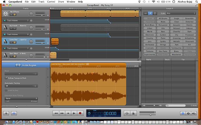 AS Media Blog: Photo of practice of sound editing