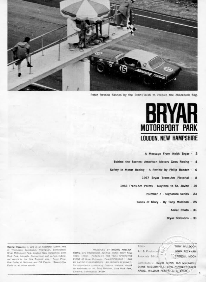 Just A Car Guy: SCCA racing at Bryar 1968, it's so cool to me that ...