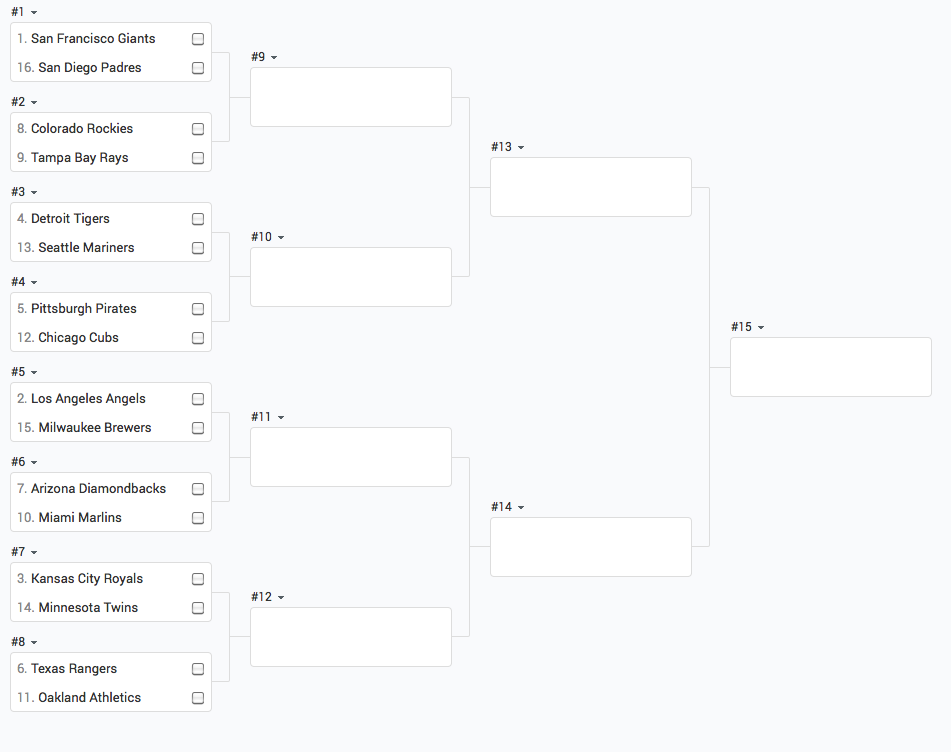 Suite Sports: March Mascot Melee™: Round One of the MLB Bracket