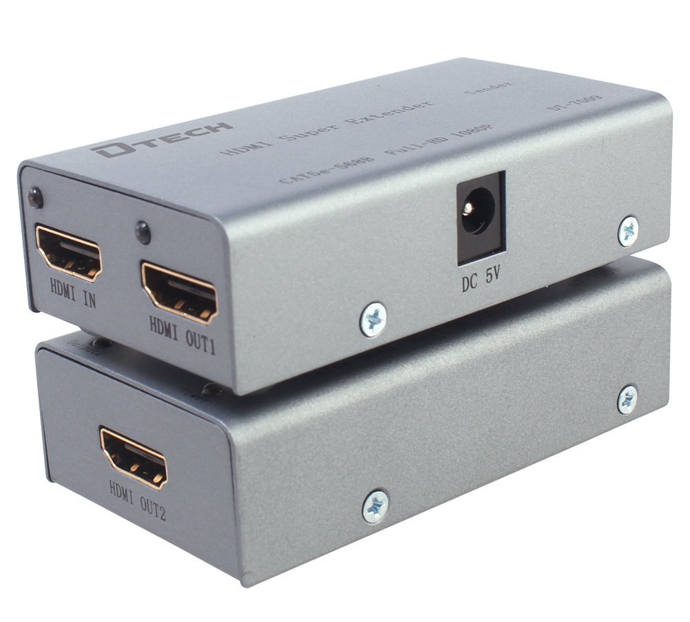 DTECH Audio + Video : 1080p 3D HDMI Splitter Extender over Cat5e / cat6 ...