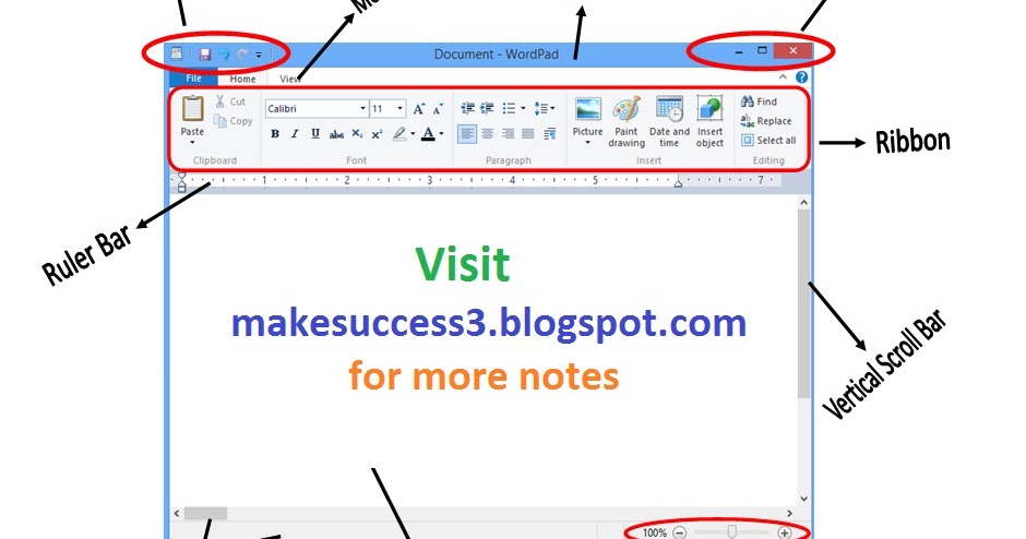 Computer Software WordPad Complete Notes
