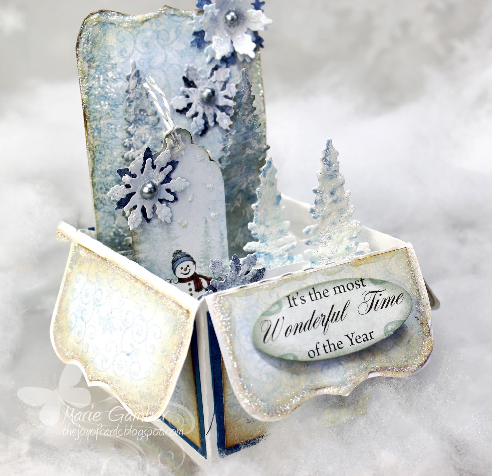 Inky Creations with Marie: Heartfelt Creations Vintage Winter Box Card