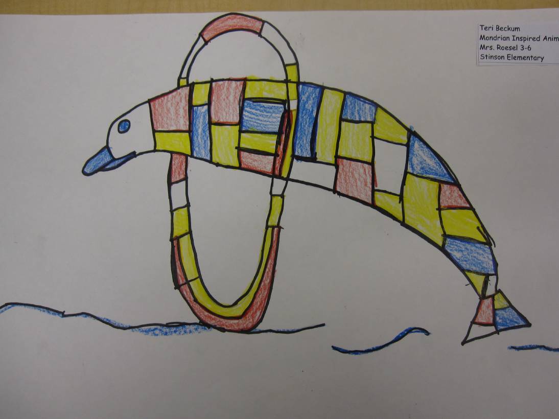 ~Express Yourself~: Piet Mondrian Animals 3rd Grade