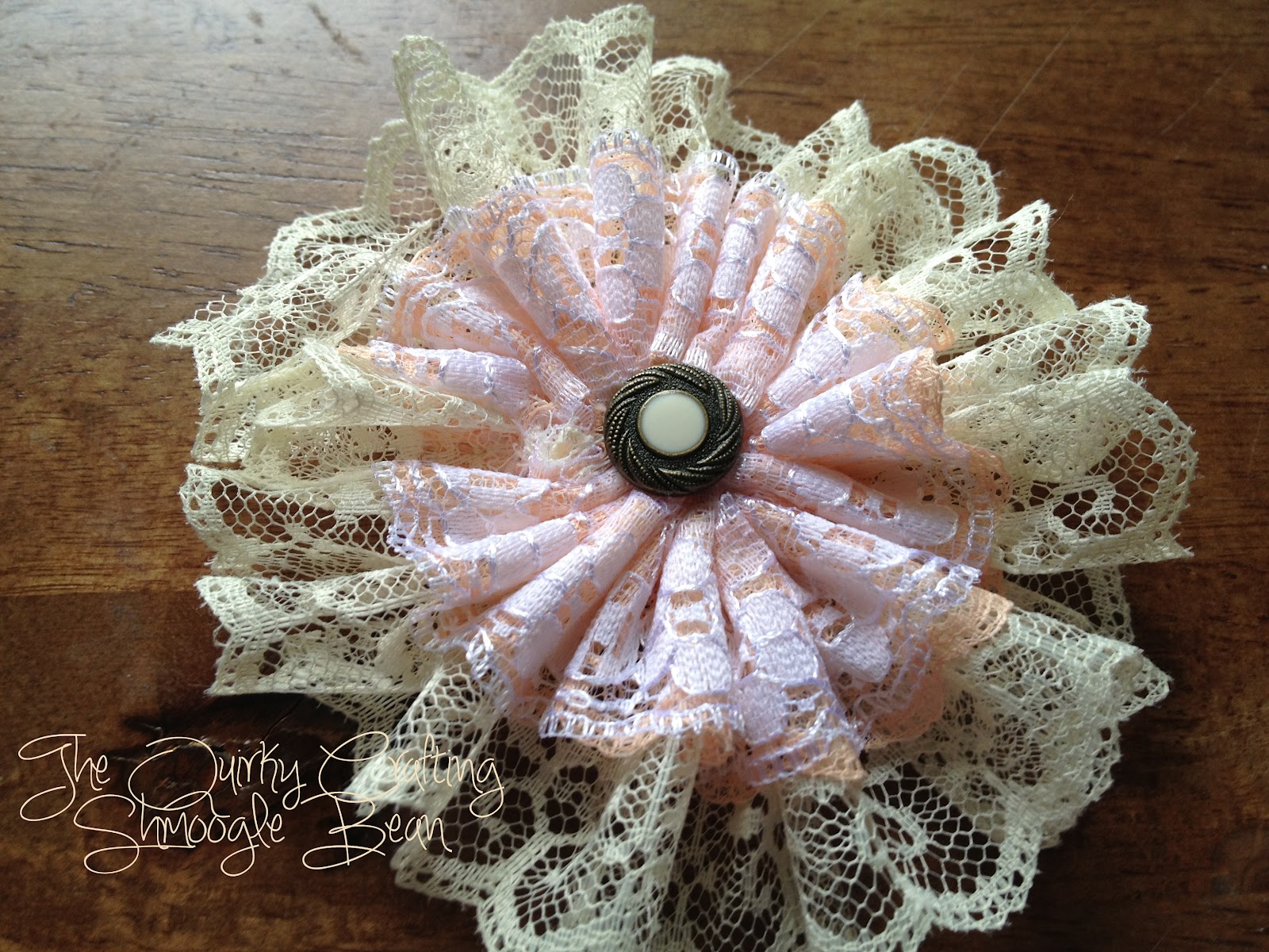 The Quirky Crafting Shmoogle Bean: Vintage Inspired Layered Lace Flowers