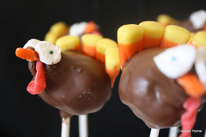 The Created Home: Turkey {Shaped} Cake Pops