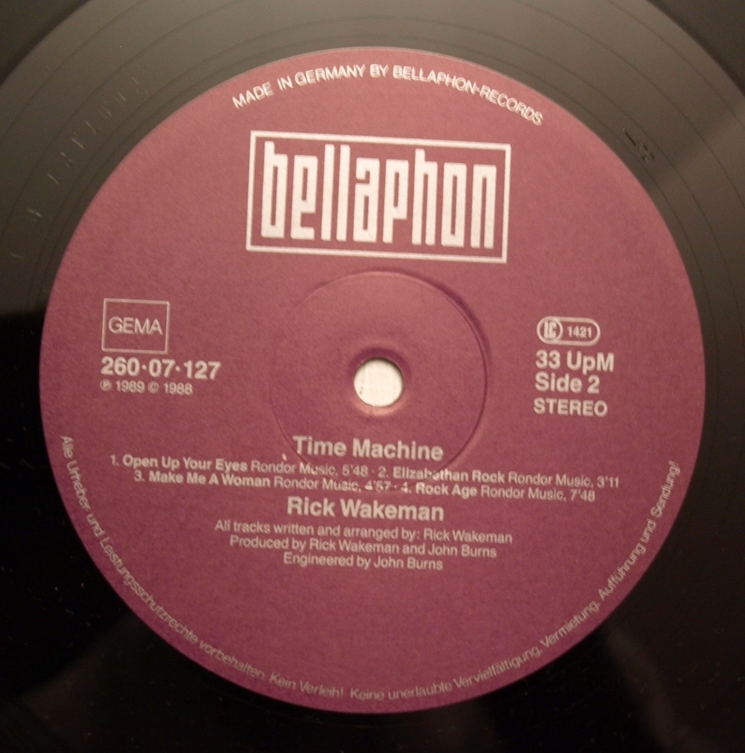 ELO Related Vinyl: Rick Wakeman - Time Machine - Lp - Alemania