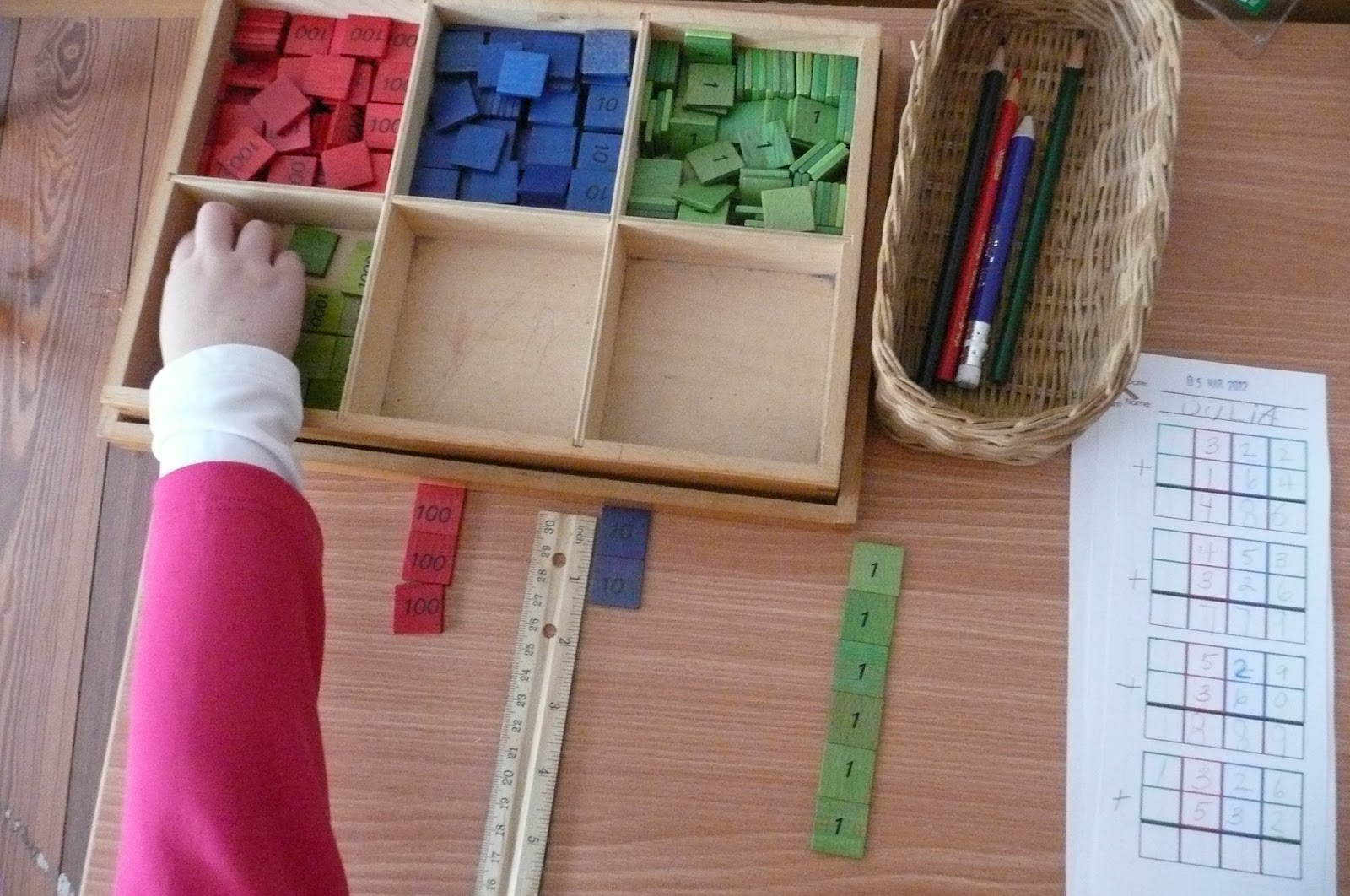 Montessori Teachings: The Stamp Game