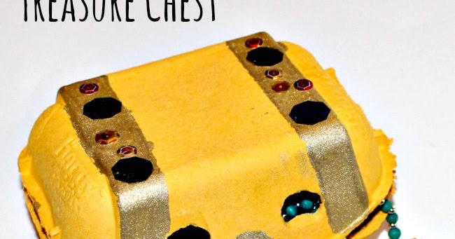 Pirate Treasure Chest Egg Carton Craft - Messy Little Monster