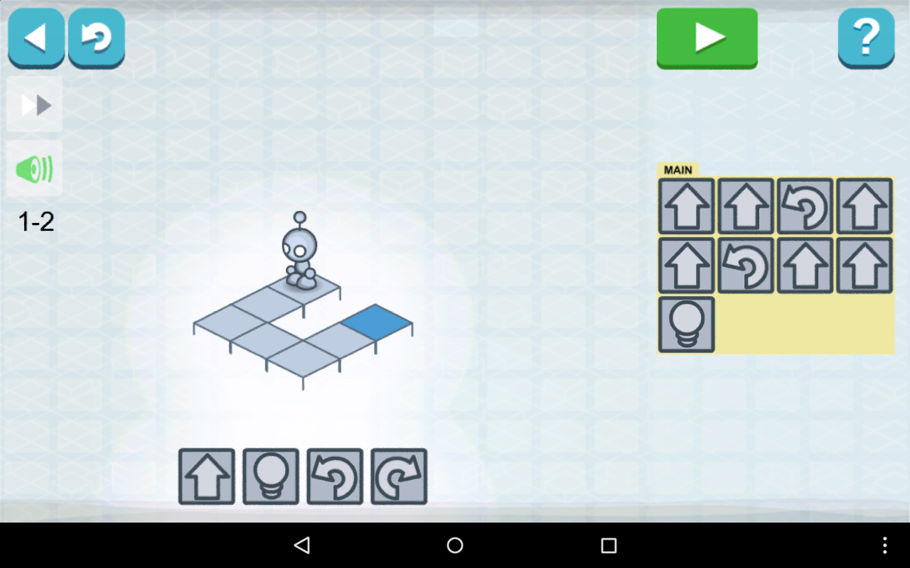子供と一緒にプログラミング！: 【Lightbot】Code Hour（無料版）のBasicsの解答例
