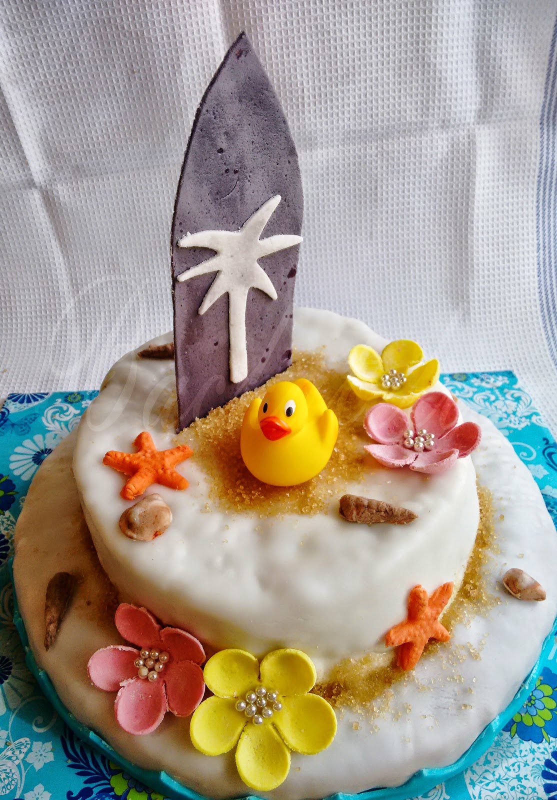 Backatelier : Strand Fondant Torte