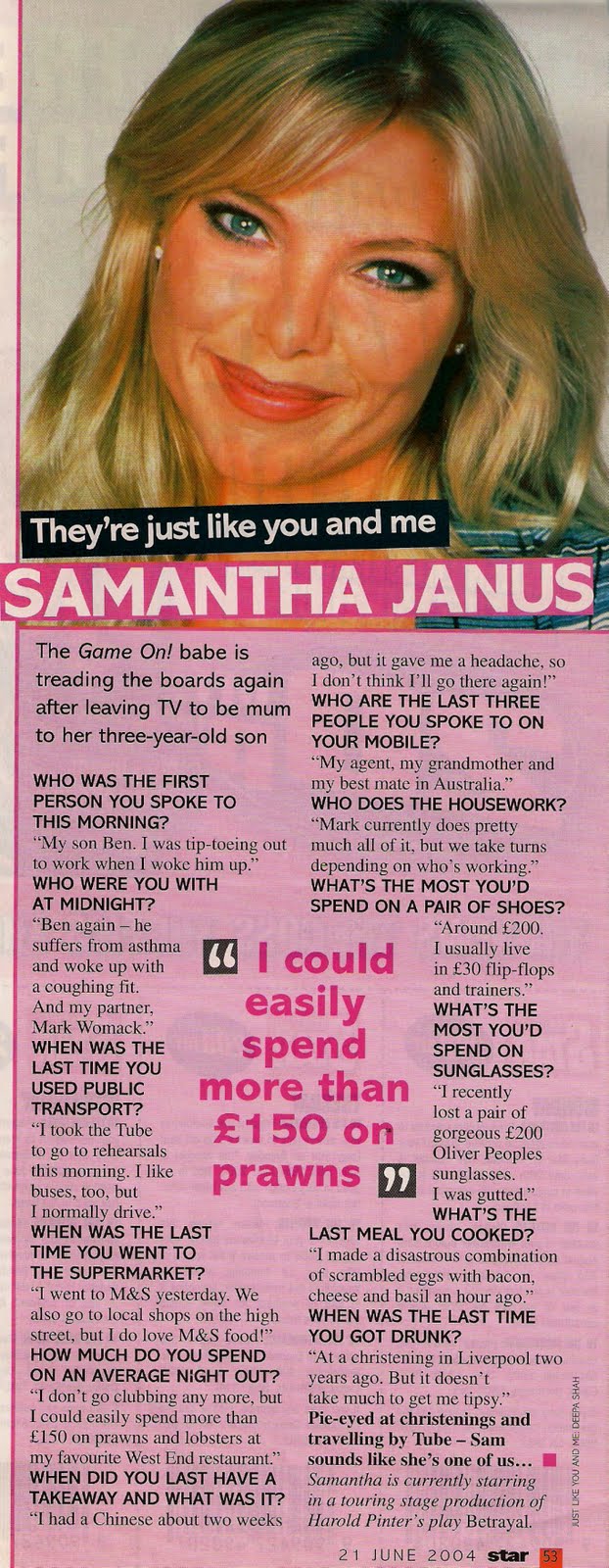 eurovisionUKmediacover: Samantha Janus (United Kingdom 1991)