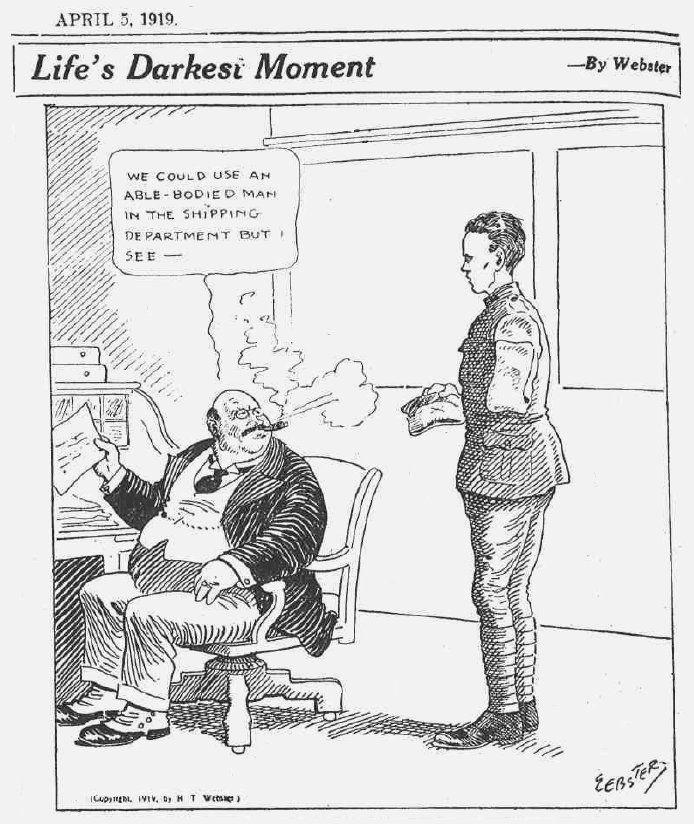 Yesterday’s Papers: H. T. Webster after the War 1918-1919