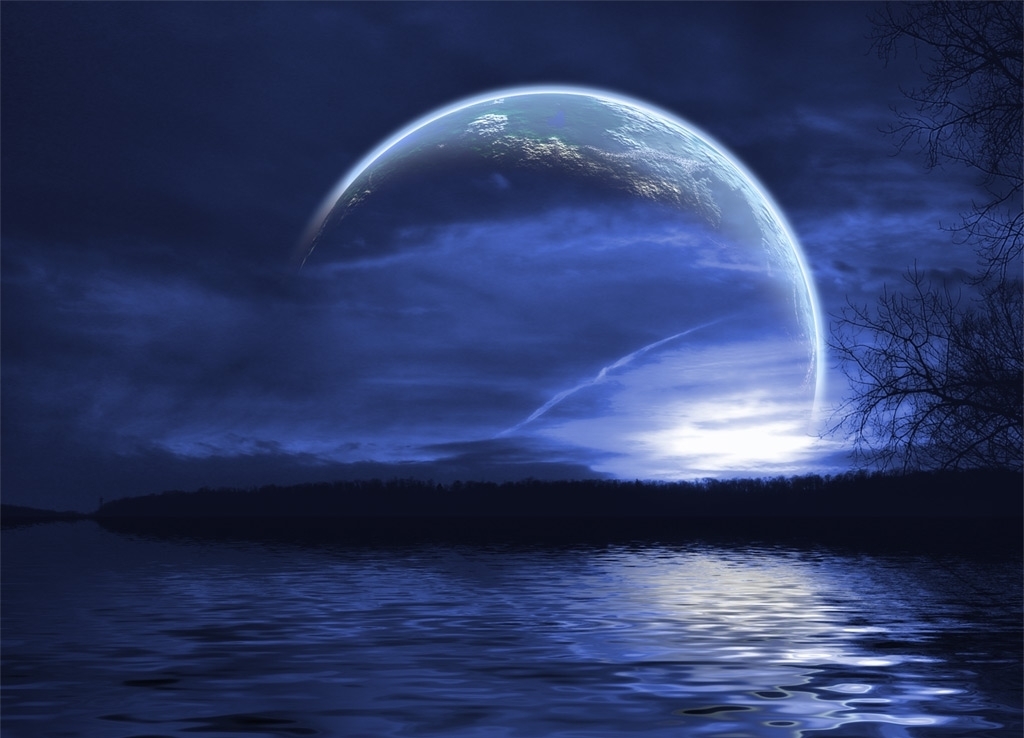 **MENSAGENS E GIFS DA TEKA**: Paisagens ao luar