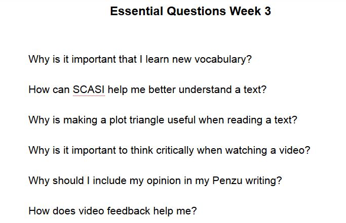 Adopt and Adapt ICT-in-ELT: Weekly KWL Essential Questions