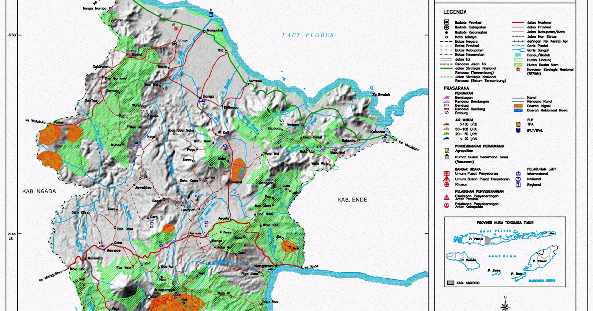 Peta Kabupaten Nagekeo