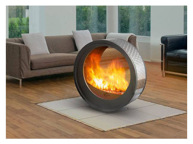 SR Nepal: Movable Contemporary Fireplace