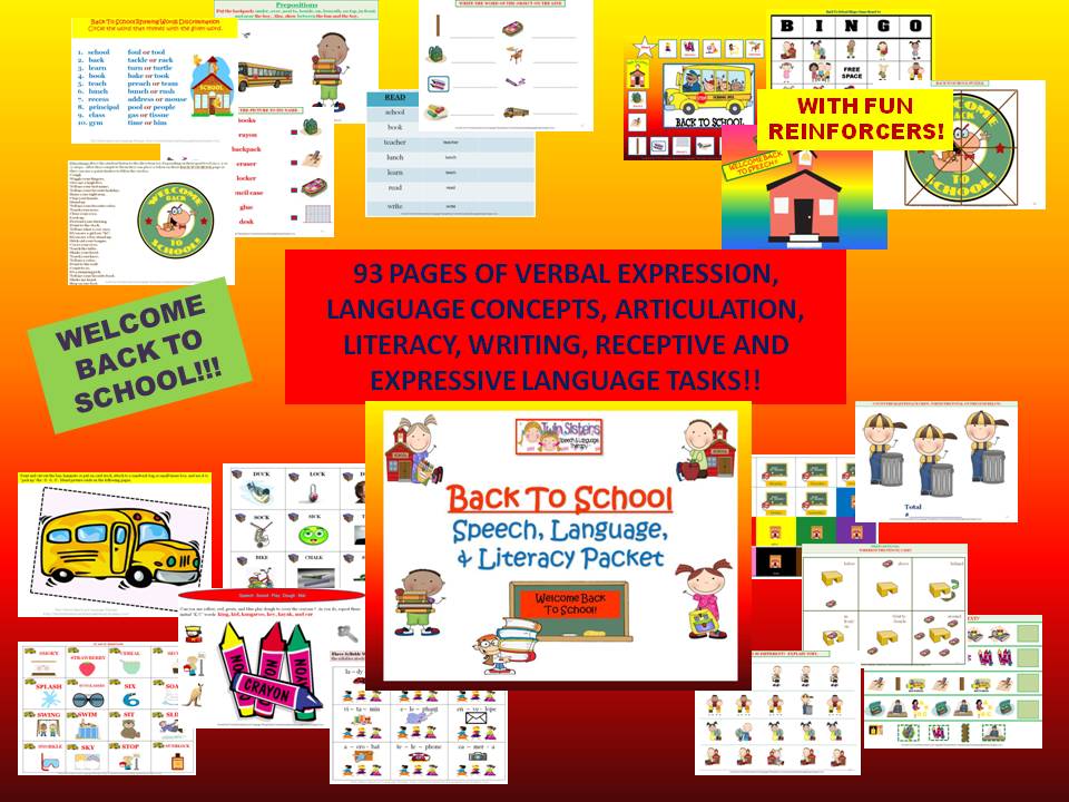 Twin Speech, Language & Literacy LLC: Back To School SLP Blog Hop!!