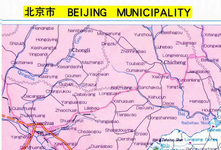 Beijing Map City of China | Map of China City Physical Province Regional