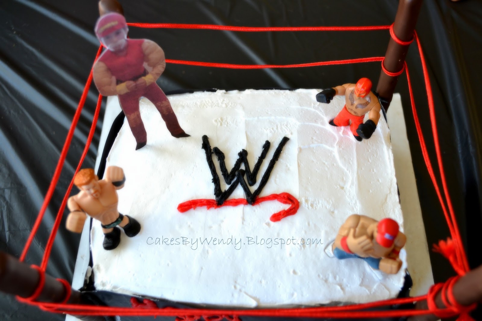 Decorating One Cake at a Time.......: A WWE Cake for my Nephew!!