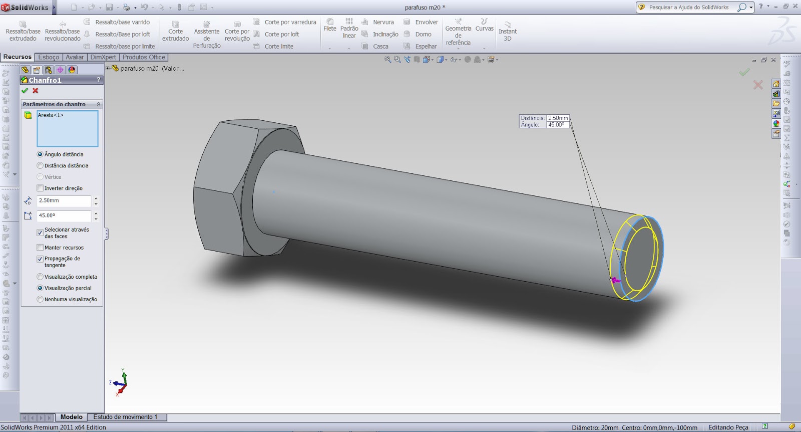Contorno Digital: Modelando no SolidWorks