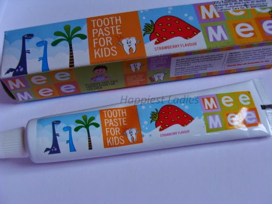 Mee Mee Toothpaste for Kids in Strawberry Flavour Review - Happiest Ladies