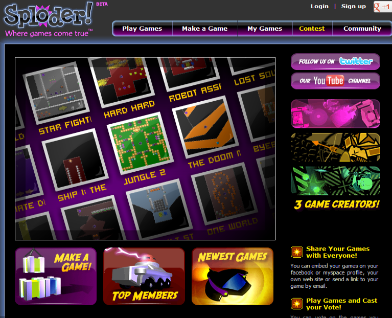 Creare giochi in flash su Sploder!