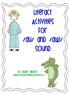 Activites for the /au/ and /aw/ sound | First Grade Shenanigans