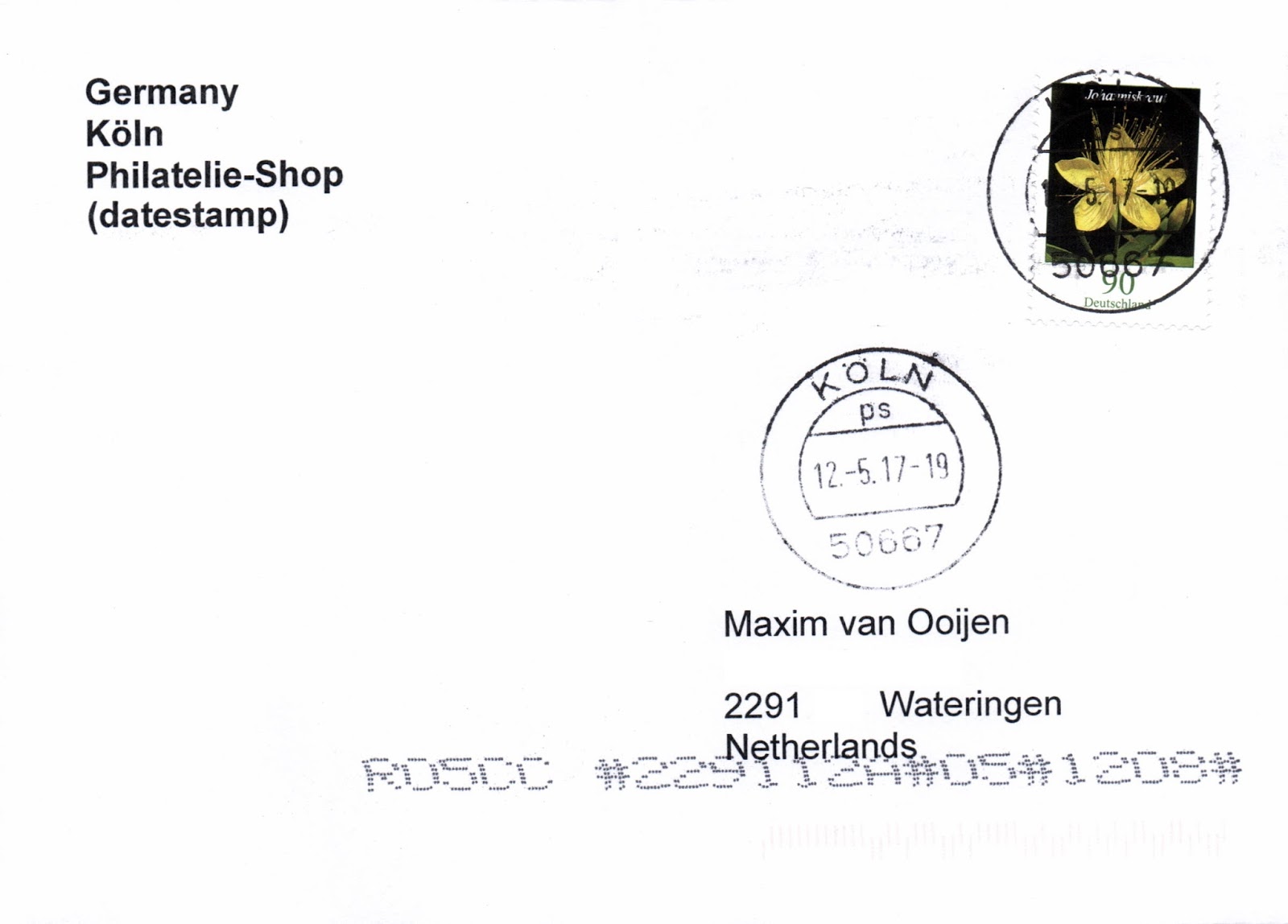 World envelope collection: Germany - Köln - Philatelie-Shop (datestamp)