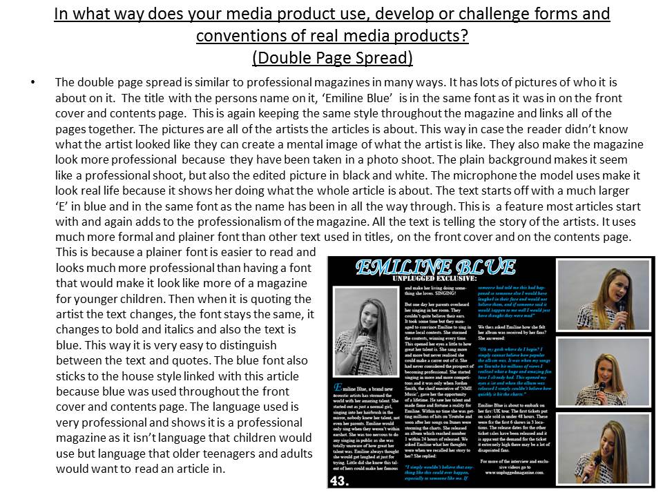 A Level Media: School Magazine