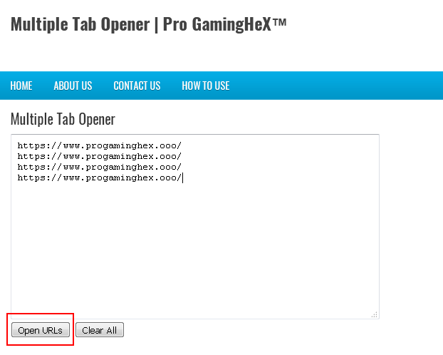 How To Use Multiple Tab Opener