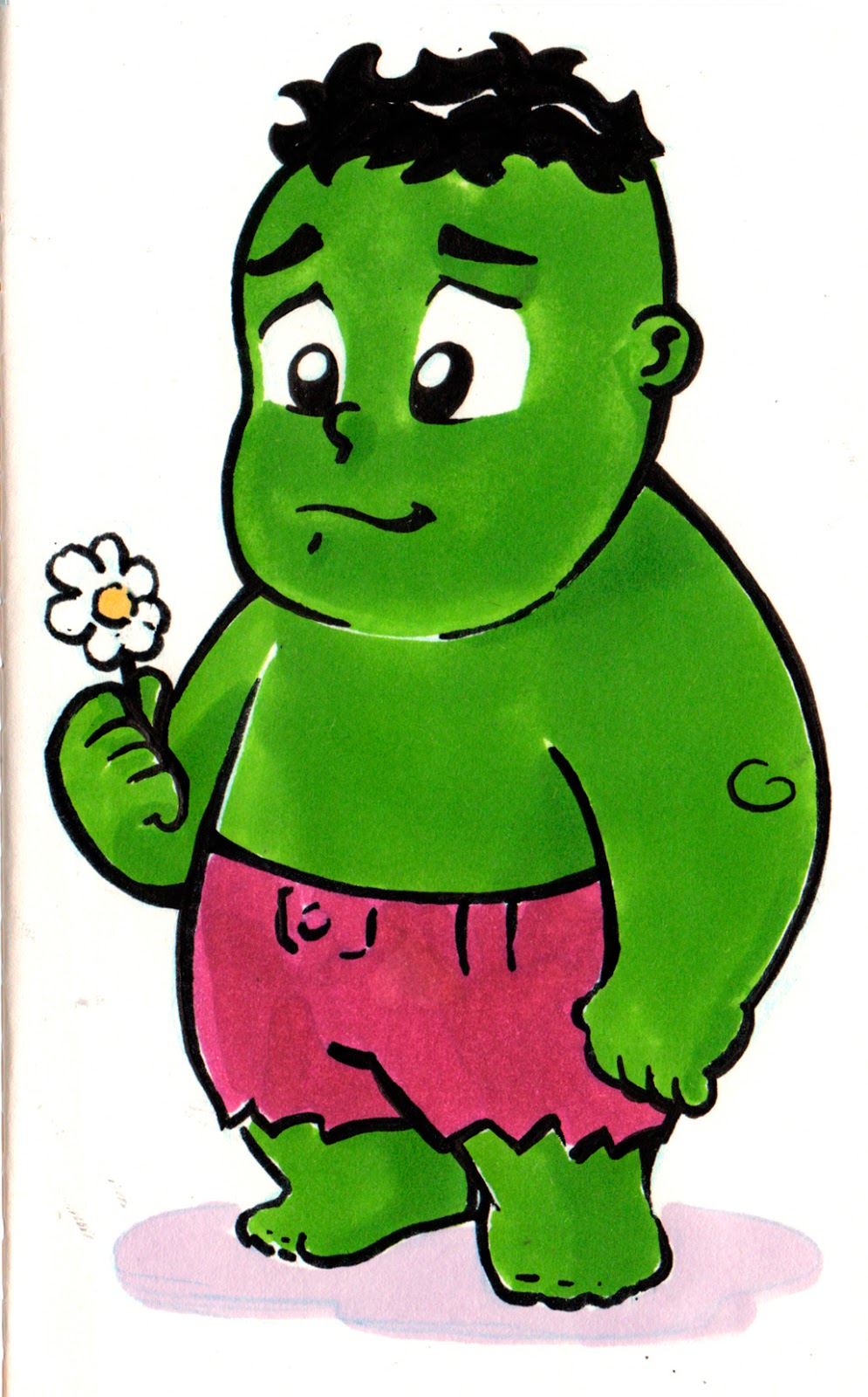Juan Pedro Quilon Sketchbook: El pequeño Hulk.