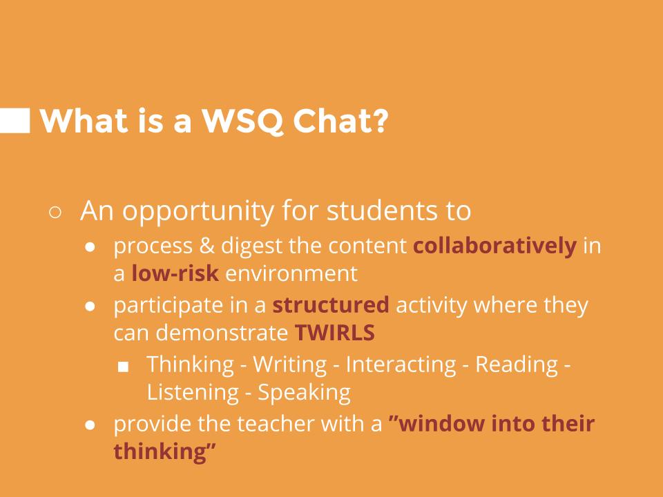 Flipping with Kirch: Revisited: (Part 3 of 4) Using the WSQ to deepen ...