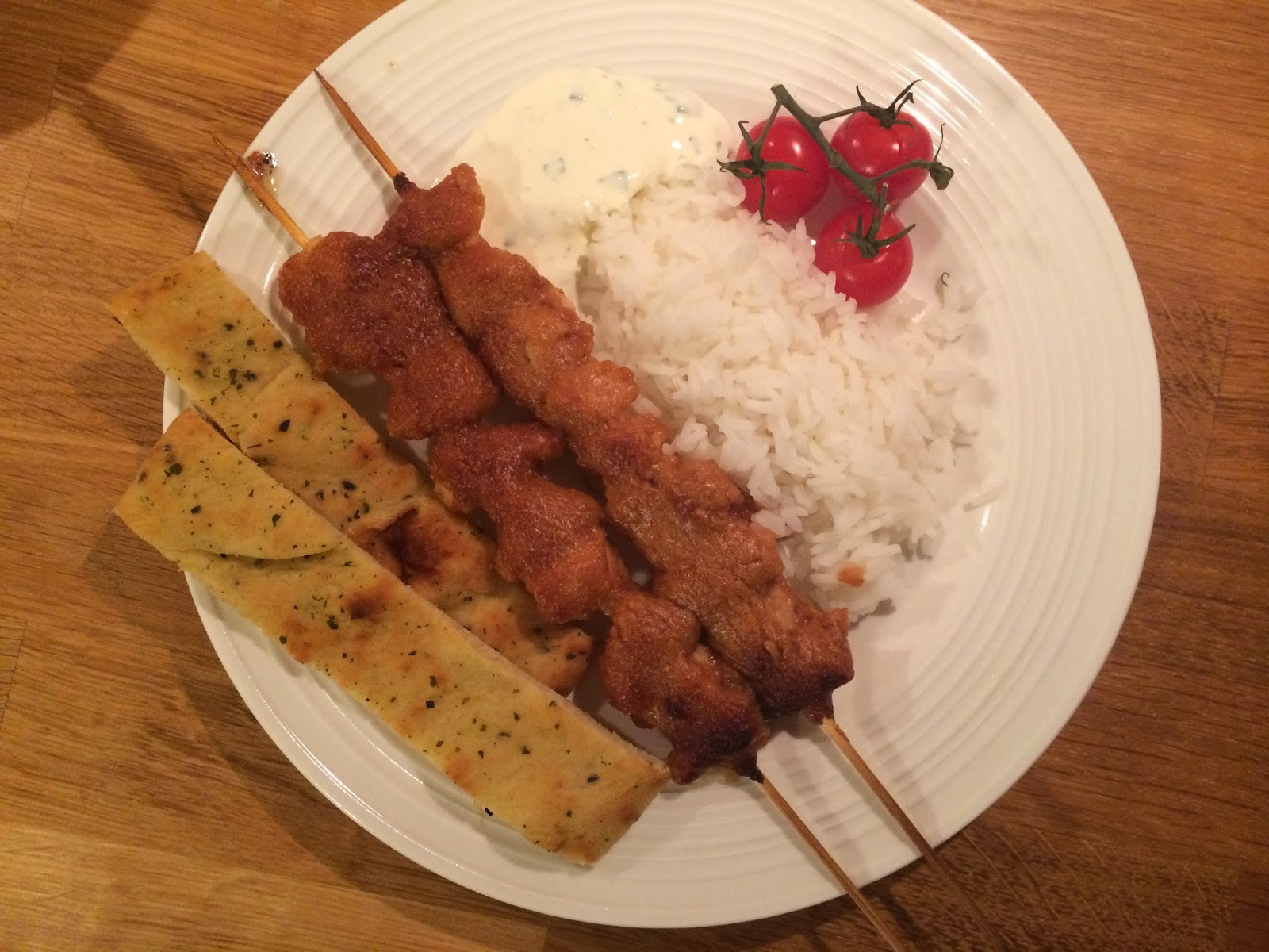 Landlig Mat: Kylling satay med ris og nanbrød