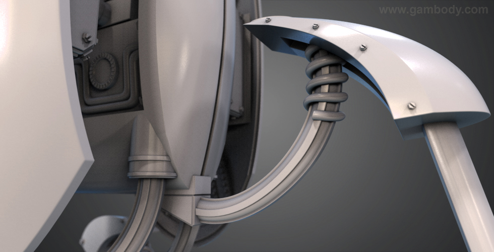 Portal 2 Sentry Turret 3D Model | Assembly | Nixon's 3D Models
