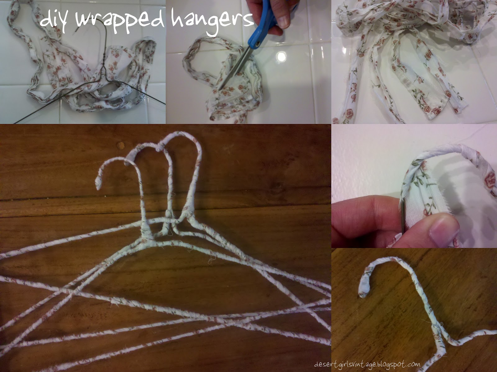 Desert Girls Vintage: DIY: Wrapped Hangers