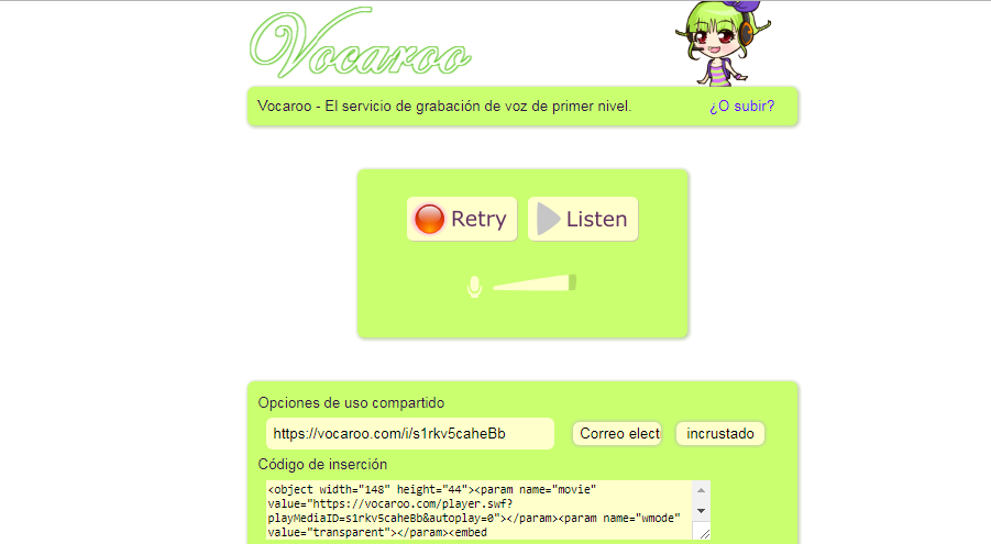 NATUblog IES : Vocaroo: Grabadora de voz en línea