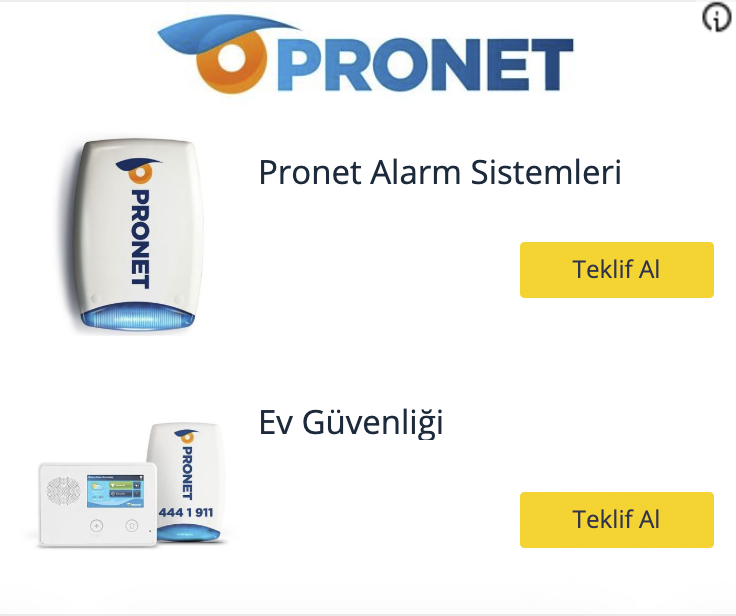 PRONET ALARM SİSTEMLERİ TEKLİF AL: ILETISIM