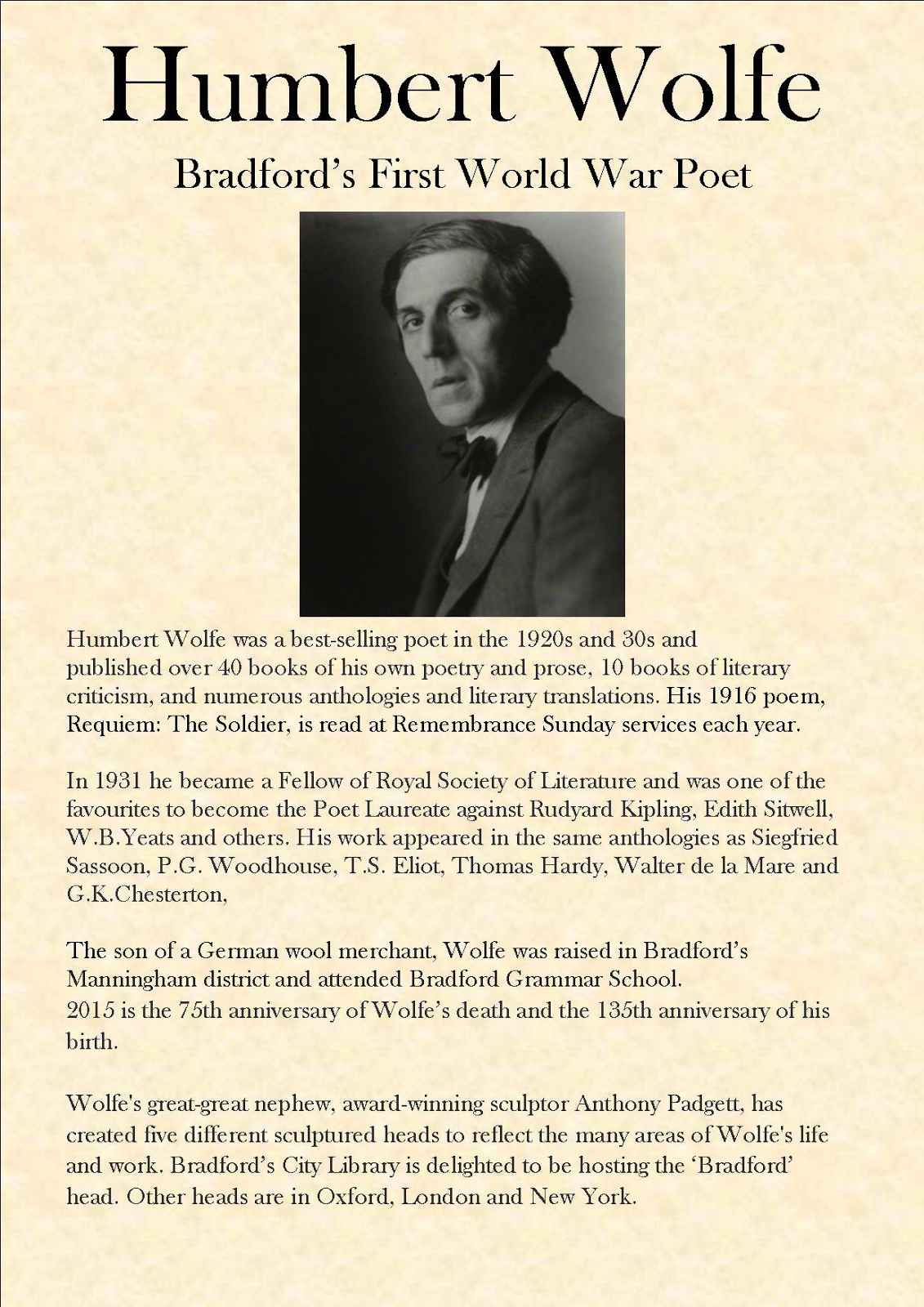 Forgotten Poets of the First World War: Commemorating Bradford's WW1 ...