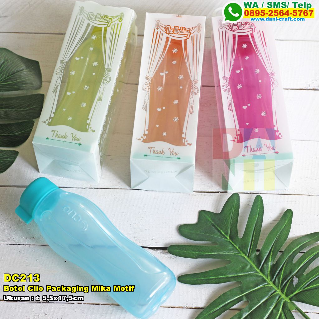 Botol Clio Packaging Mika Motif | Souvenir Pernikahan