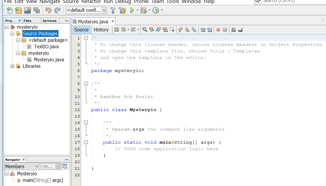 TextIO in Netbeans: Java Programing - How to get it to work?