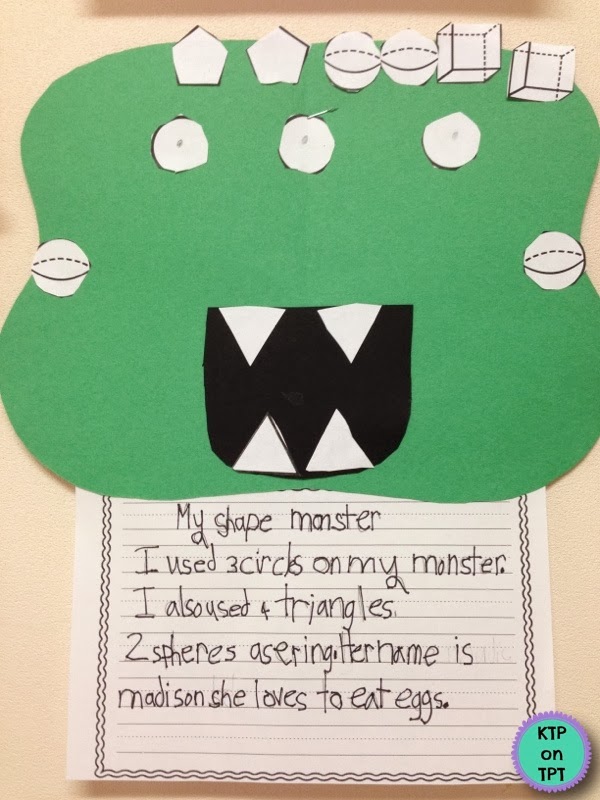 Keep Teaching and Planning!: Adorable shape monsters and some 3D shape ...